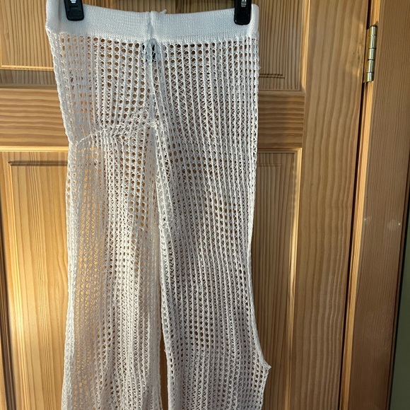 SHEIN | Swim | Shein Swim Pants Cover Up White See Through Mesh Pants ...